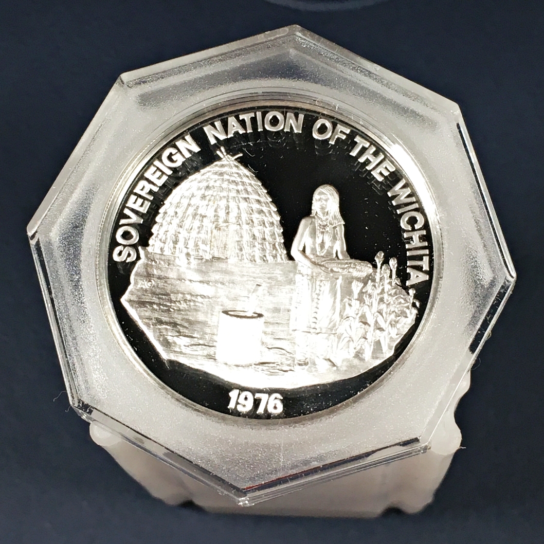 1976 The People called Wichita's History, .80oz .999 Silver Medallion ...