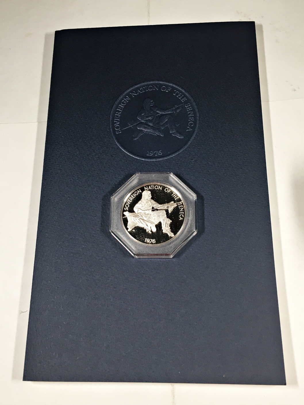 1976 The Seneca People's History, .80oz .999 Silver Medallion and ...