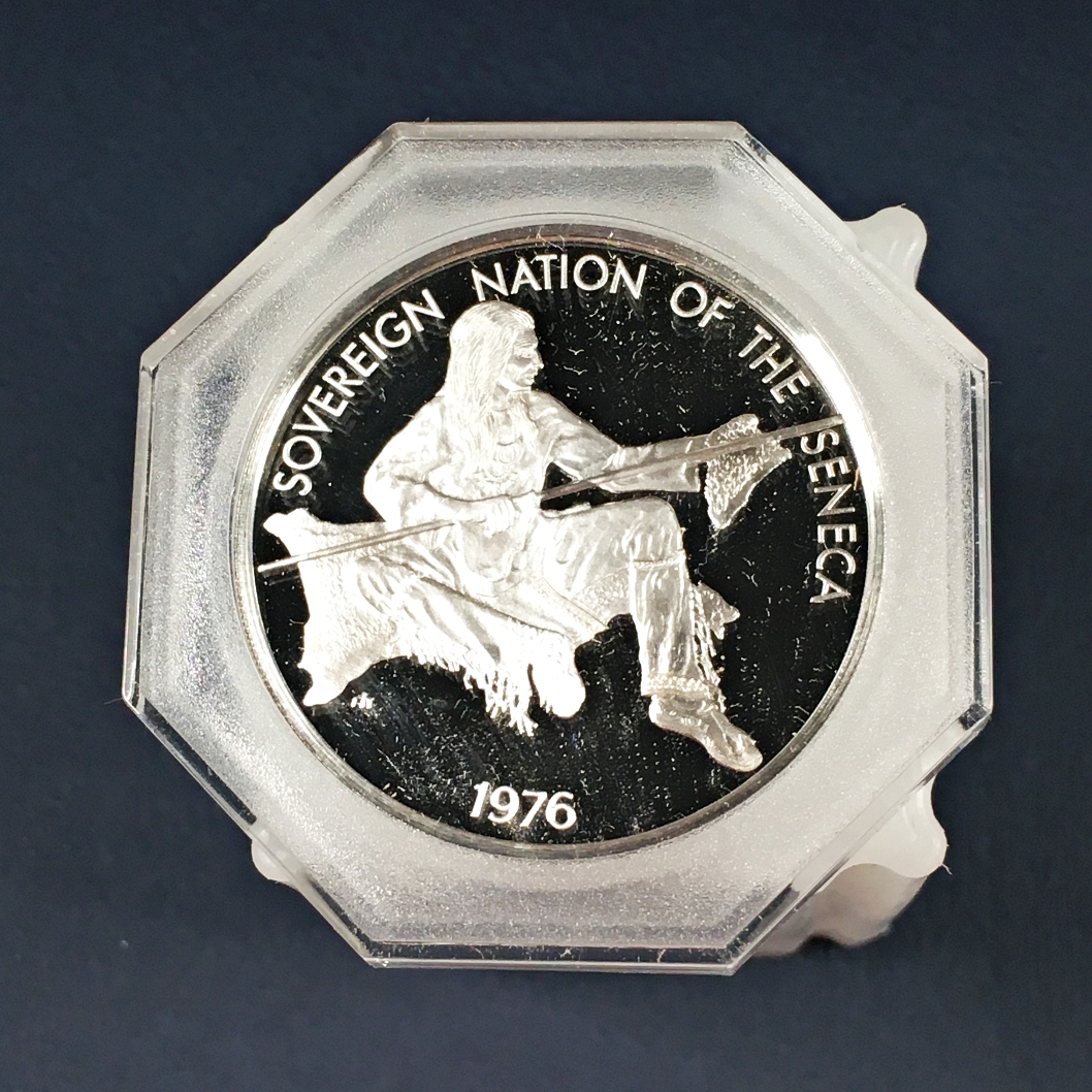 1976 The Seneca People's History, .80oz .999 Silver Medallion and ...