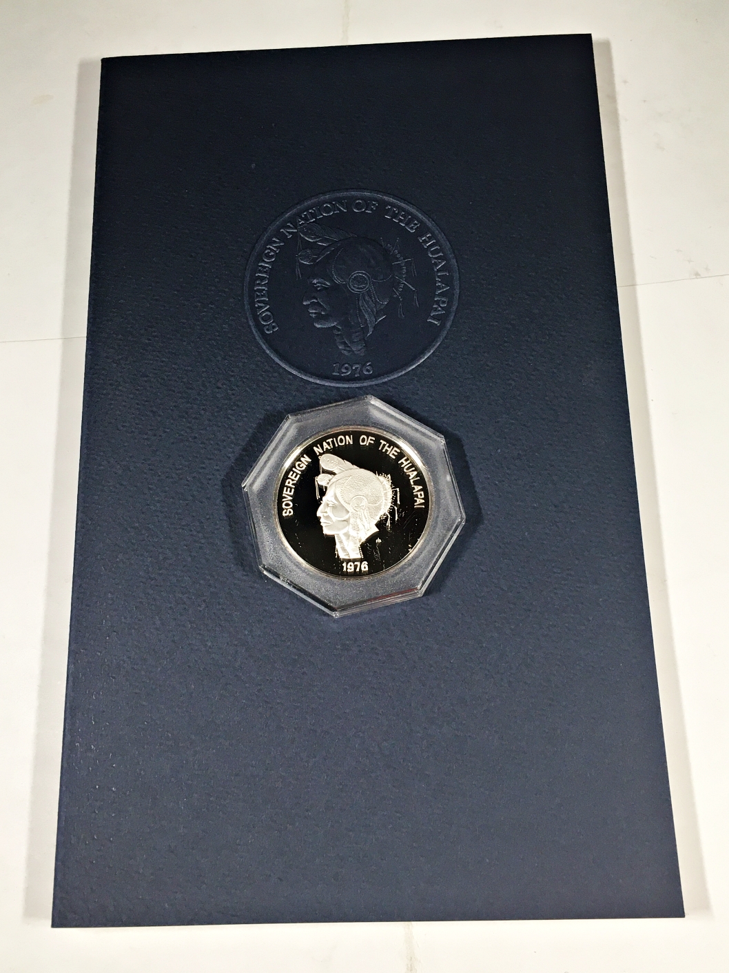 1976 The Walapai People's History, .80oz .999 Silver Medallion and ...