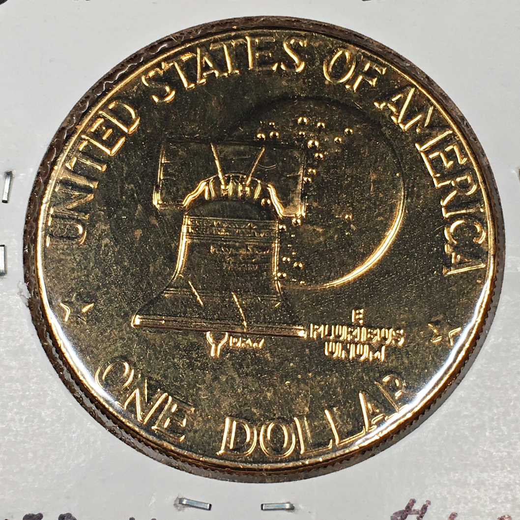 1976-D 24K Gold Layered US Bicentennial Eisenhower Dollar*High Grade | Property Room