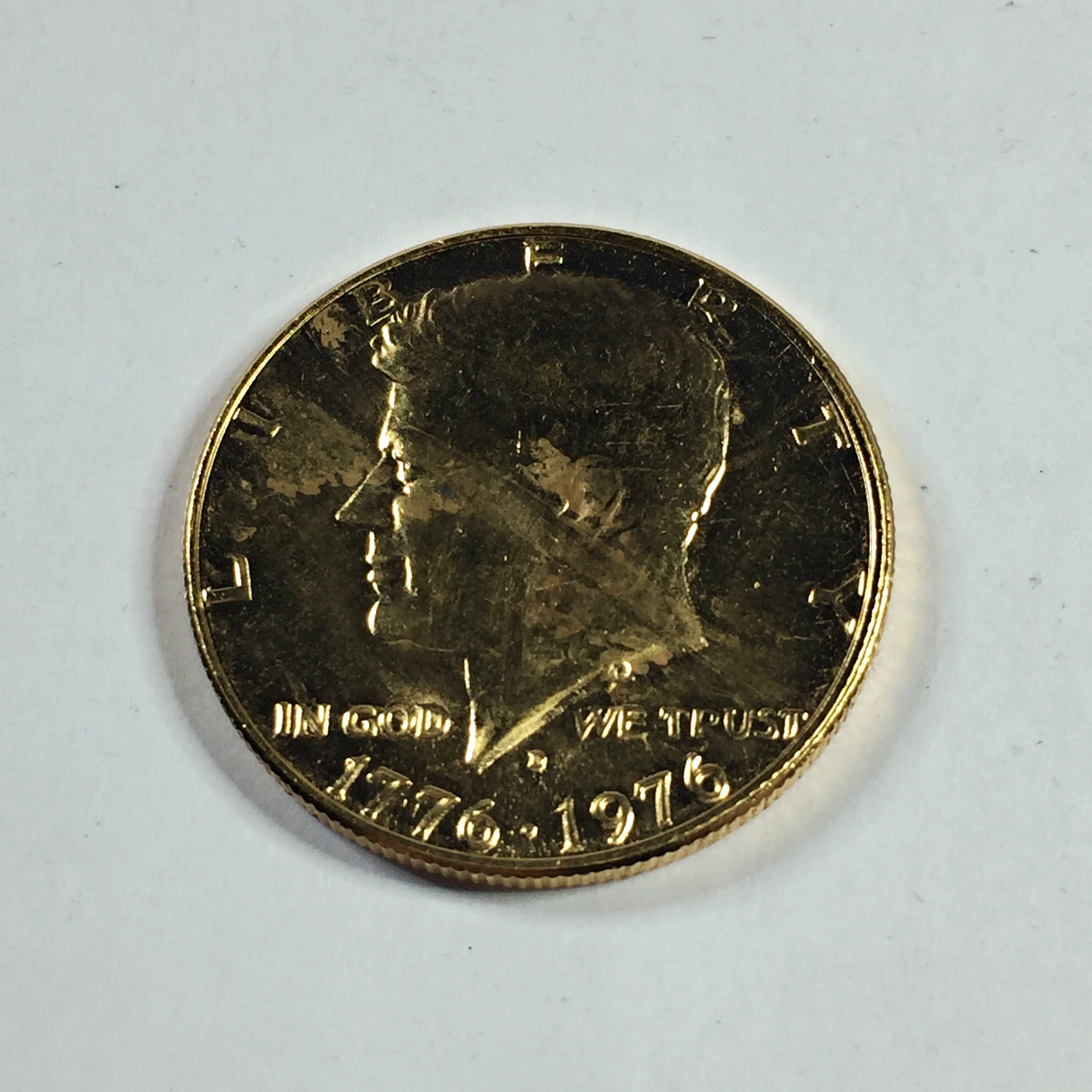 1976-D 24K Gold Layered US Bicentennial Kennedy Half Dollar*High Grade | Property Room