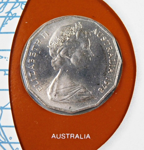 1978 Australia 50 Cents*Coins of All Nations FDC with Stamp ...