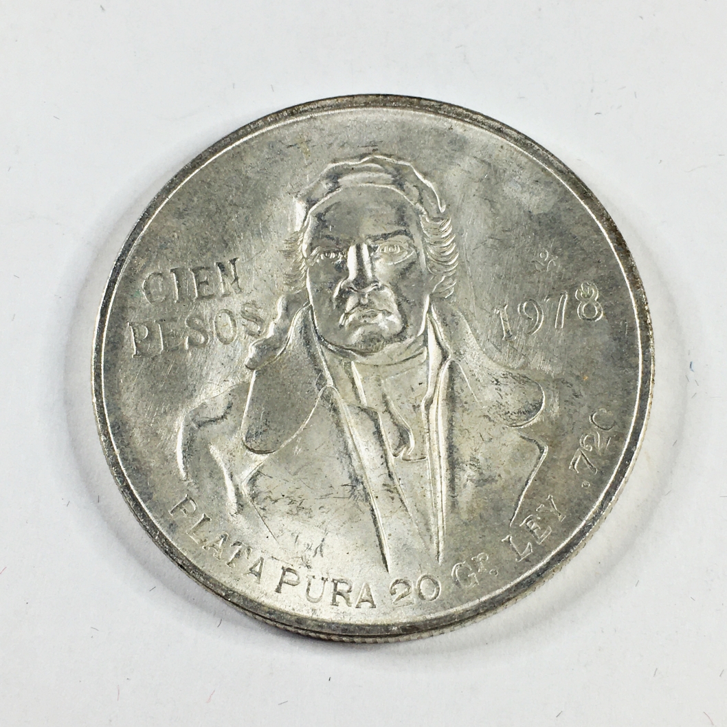 1978Mo Mexico Silver 100 Pesos Coin*High Grade with Luster | Property Room