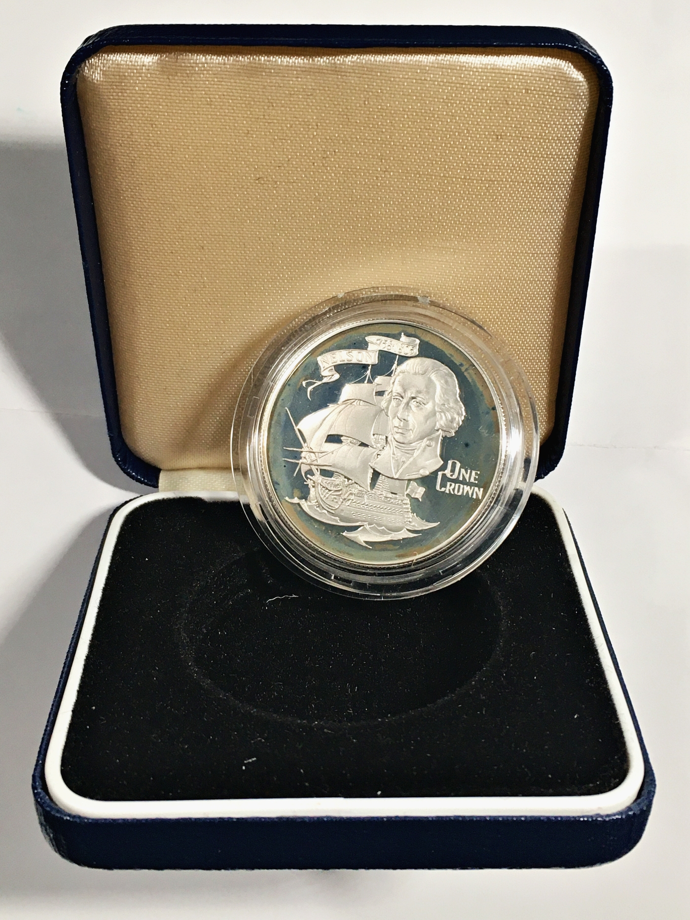 1980 Gibraltar Silver One Crown*Proof*ASW: 0.841oz .925 Silver ...