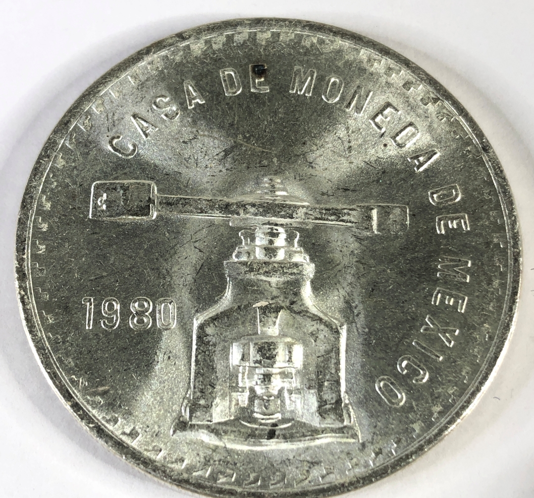 1980 Mexico Silver Unza 1 Troy Oz Bullion Coin | Property Room