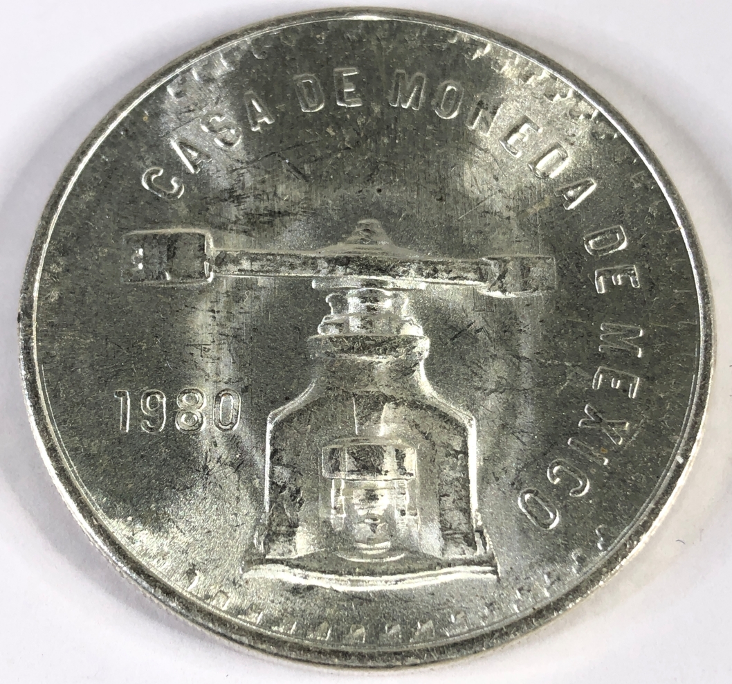 1980 Mexico Silver Unza 1 Troy Oz Bullion Coin | Property Room