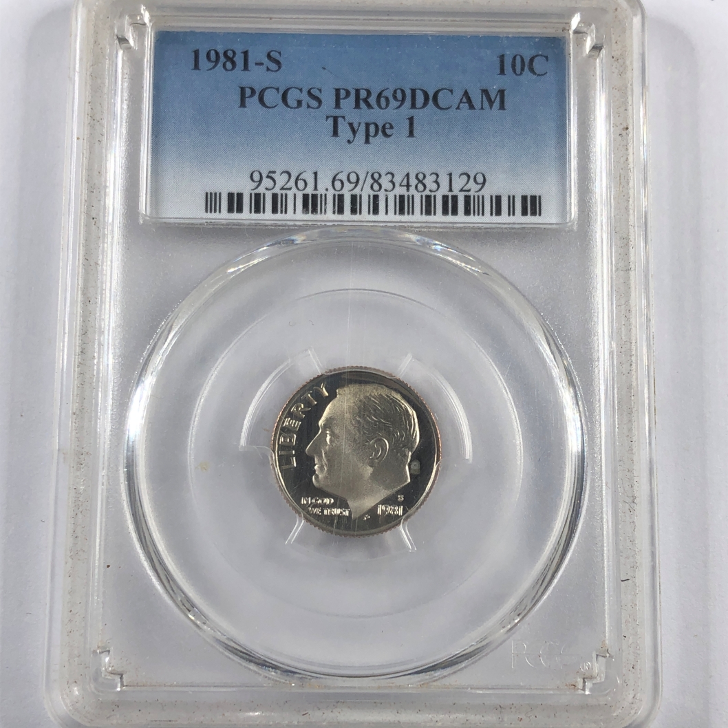 1981 S Proof Dime Graded Proof 69 DCAM by PCGS TYPE 1 | Property Room