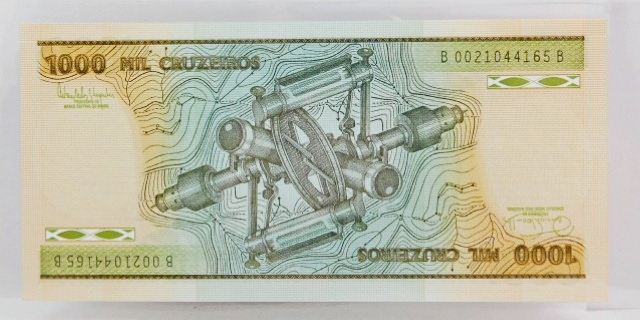 1981-1986 Brazil 2nd Edition, 2nd Family Variety 1000 Cruzeiros - Crisp ...