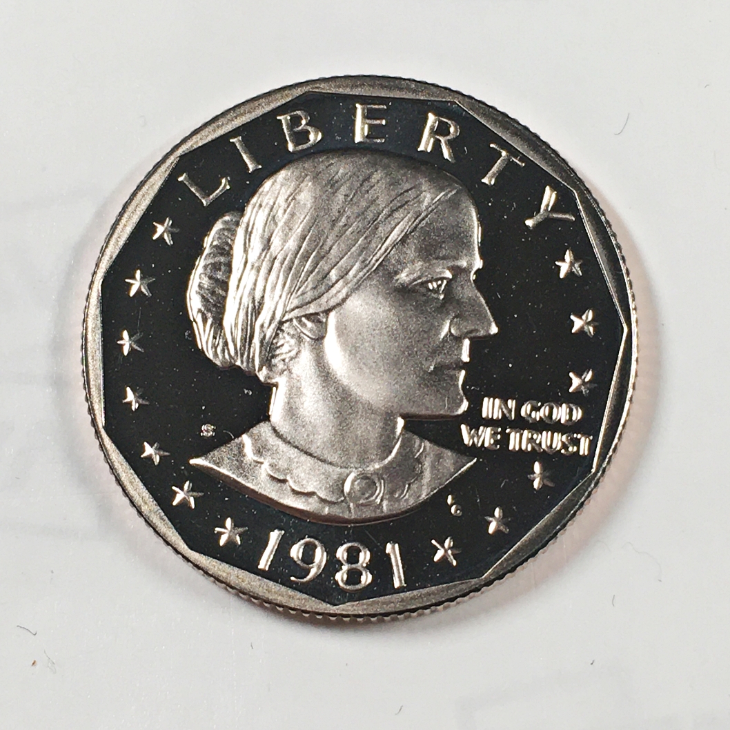 1981-S PROOF Susan B. Anothy Dollar Type I | Property Room