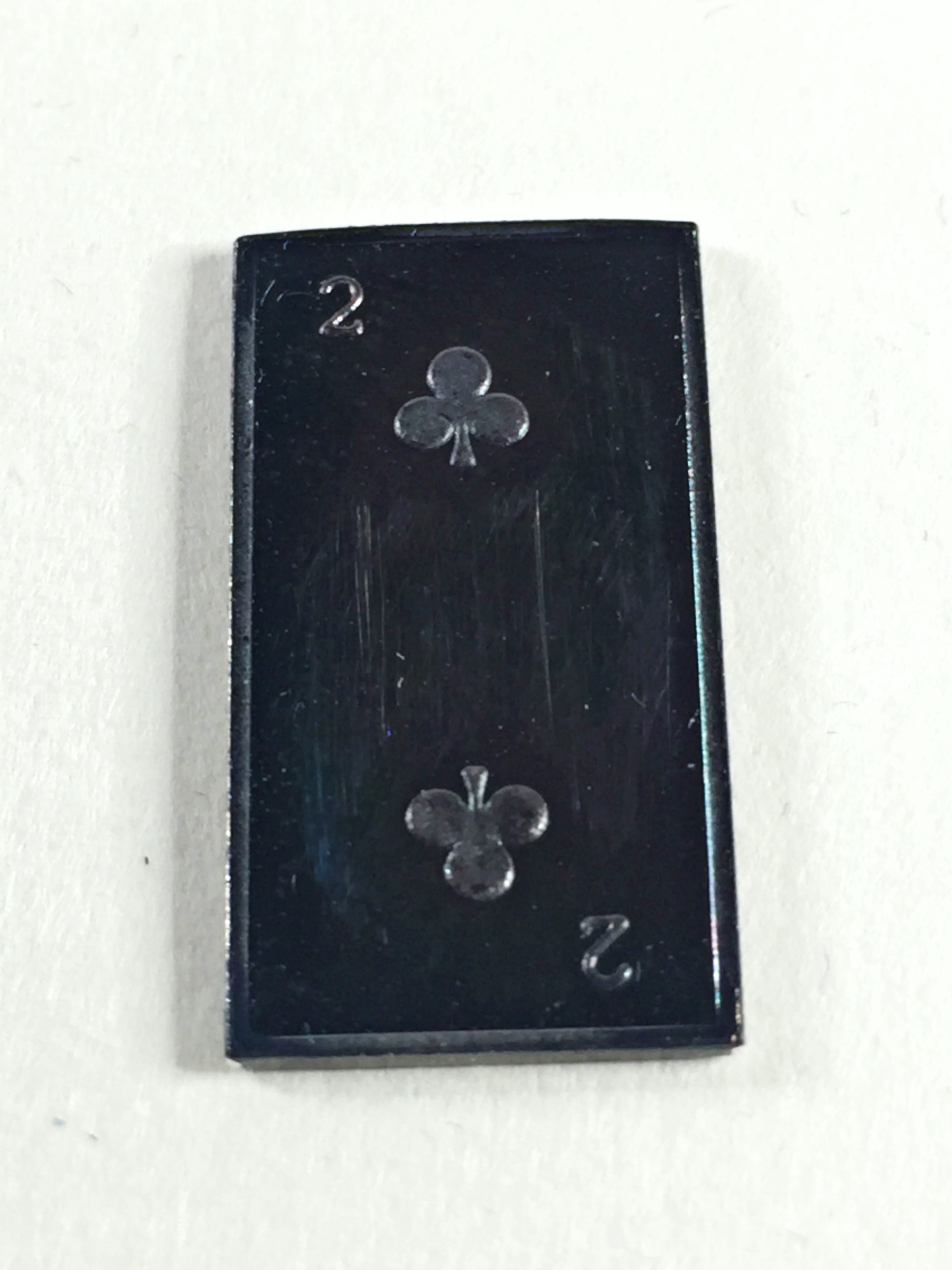 1982 2.0 Grams .999 Fine Silver Bar*Deuce of Clubs*Buckingham Mint ...