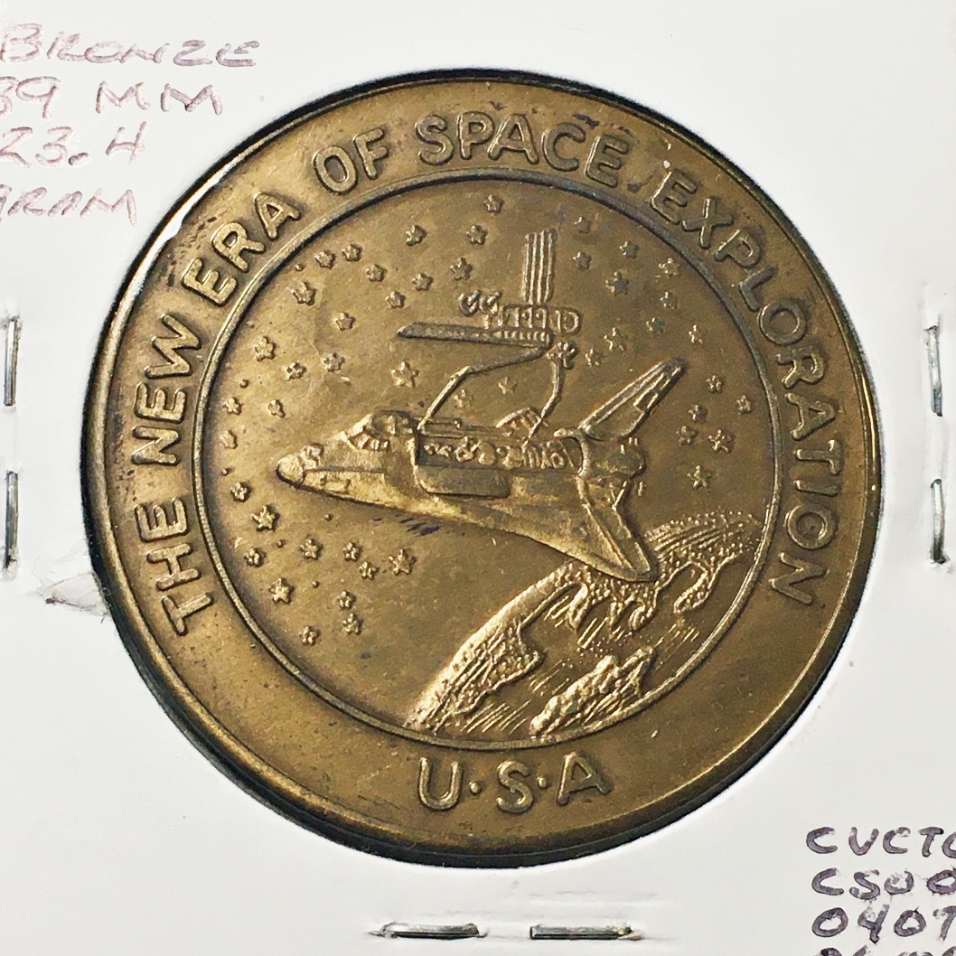 1982 Columbia STS-3 Commemorative Medallion*Bronze*39mm | Property Room