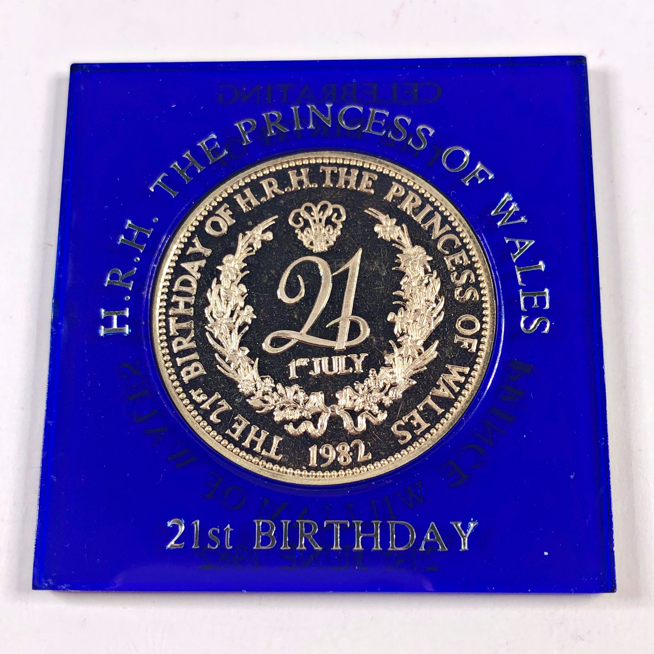 1982 Great Britain One Crown Coin Commemorating the 21st Birthday of ...