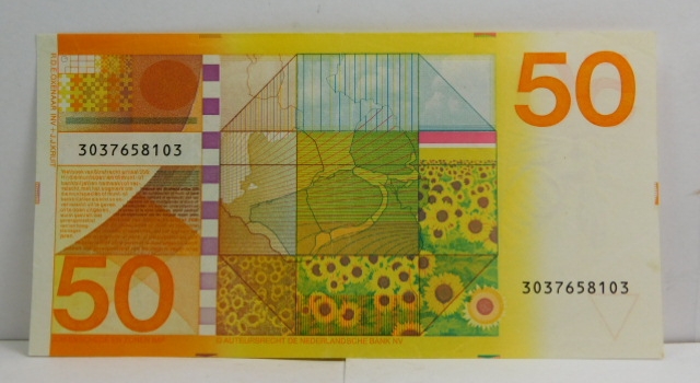 1982 Netherlands 50 Gulden Crisp Uncirculated Bank Note | Property Room