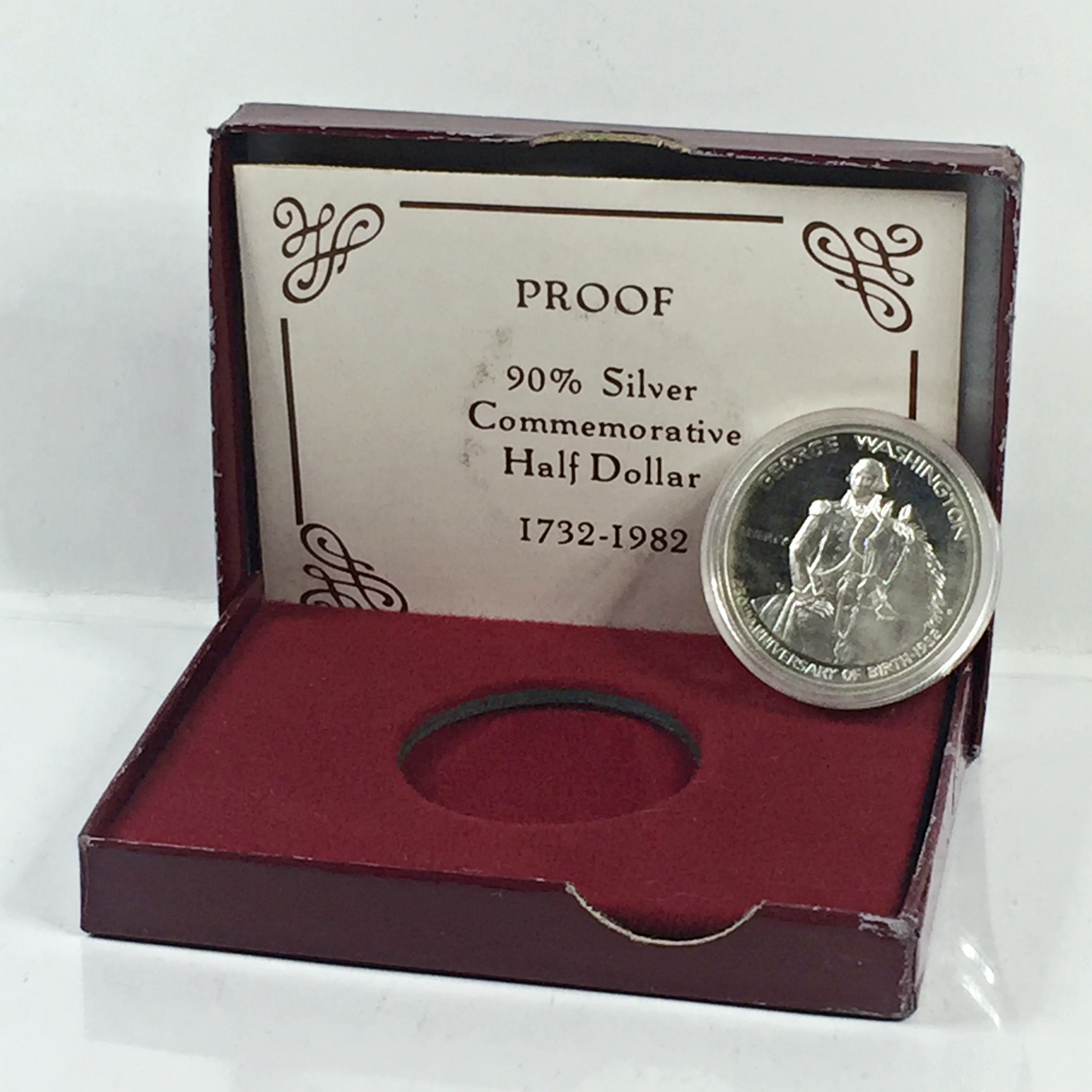 1982-S Proof George Washington Commemorative Silver Dollar*In Original ...