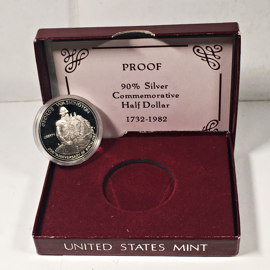 1982-S Proof Silver George Washington Commemorative Half Dollar*In ...