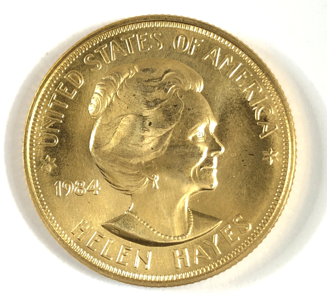 1984 US One Ounce Gold*Helen Hayes; First Lady of the Stage*American Arts Commemorative Series ...