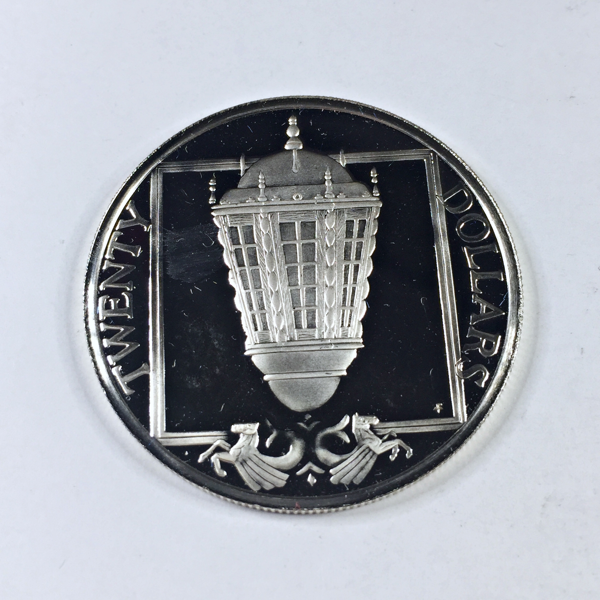 1985 $20 British Virgin Islands - Queen Elizabeth - Ship's Stern ...