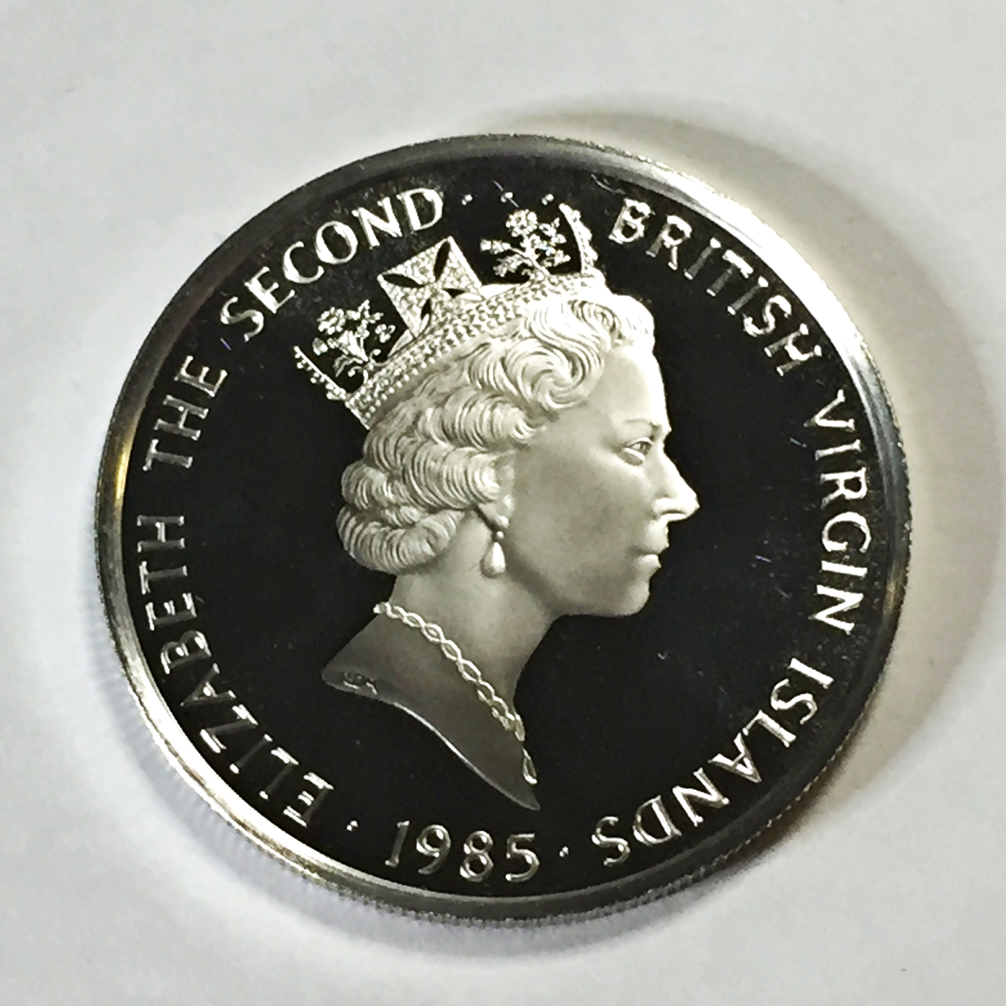 1985 British Virgin Islands Proof Silver $20 (Gold Doubloon ...