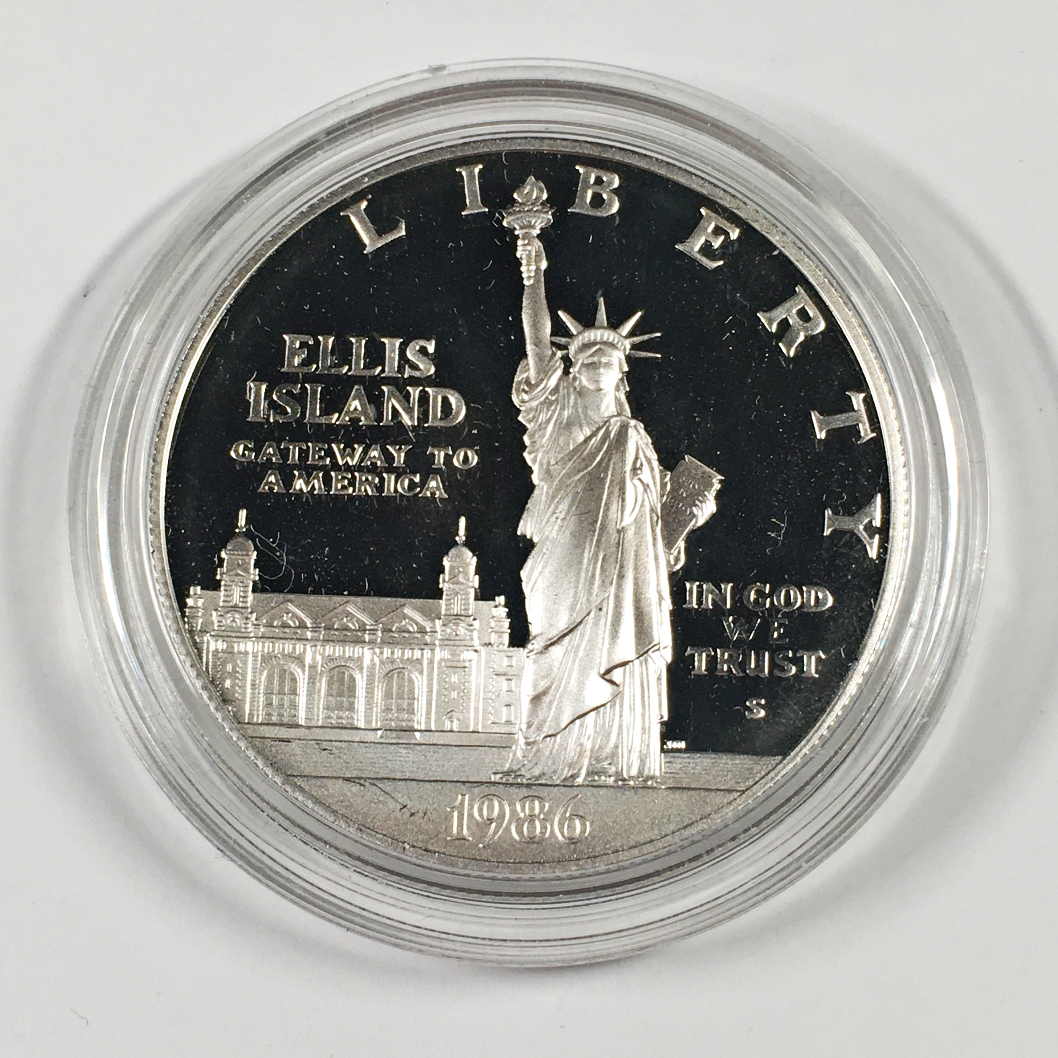 1986-S Liberty/Ellis Island Proof Silver Commemorative Dollar*Deep ...