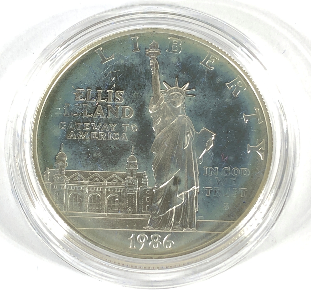 1986-S Liberty/Ellis Island Proof Silver Dollar Commemorative*DCAM*In ...