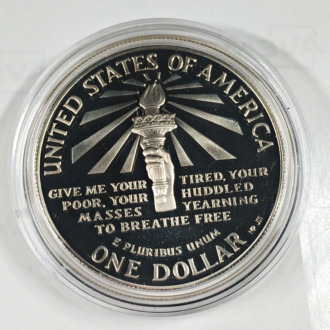 1986-S Liberty/Ellis Island Proof Silver Dollar Commemorative*Deep ...