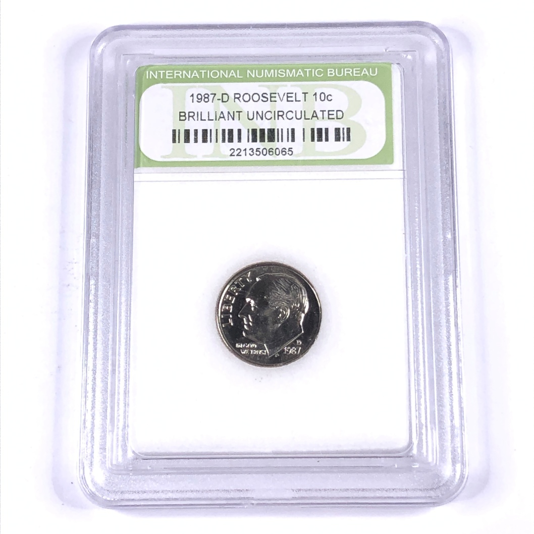 1987-D Roosevelt Dime*Graded Brilliant Uncirculated | Property Room