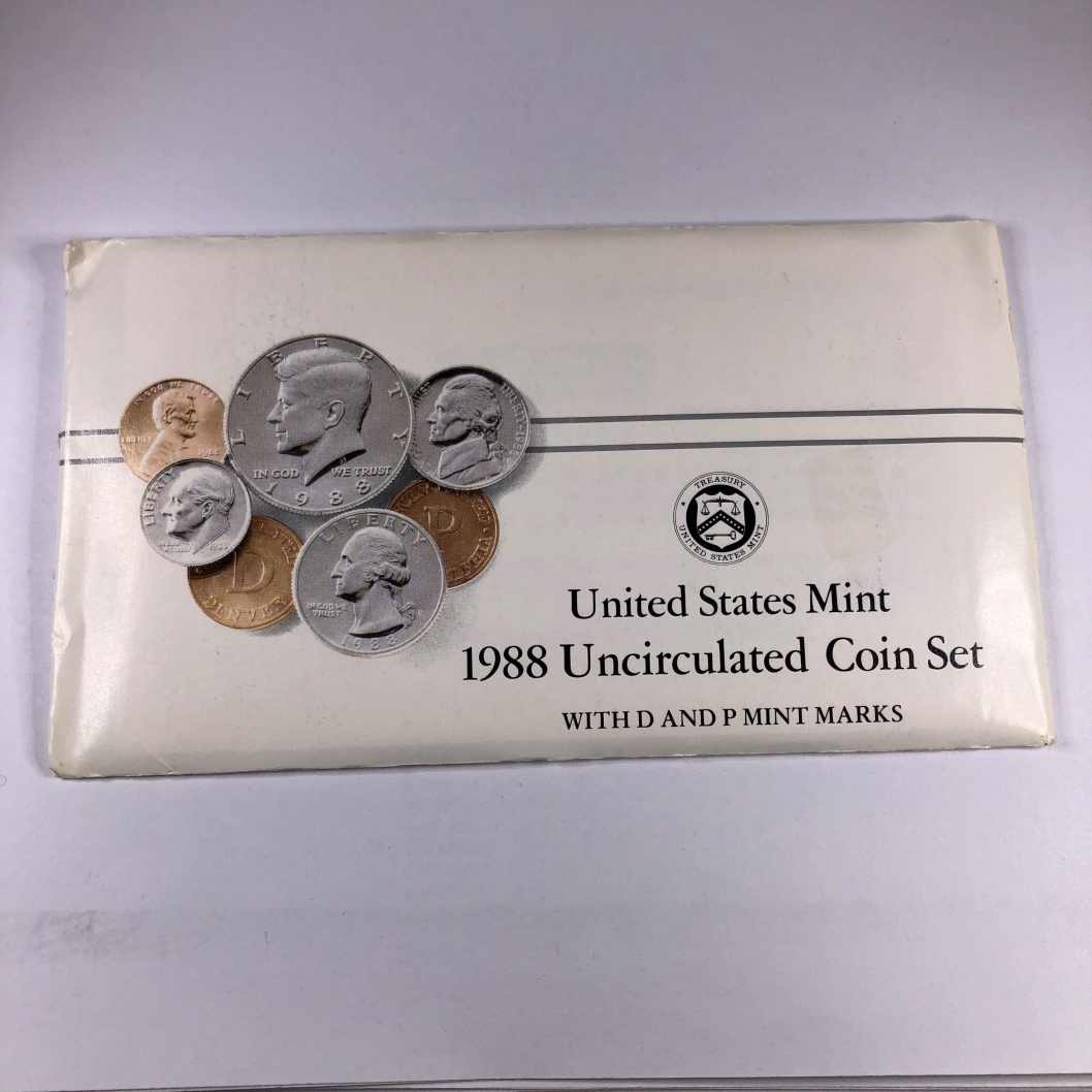 1988 United States Mint Uncirculated Coin Set*Both P & D Mint Marks*In ...