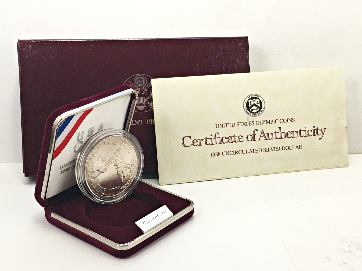 1988-D Seoul Olympiad Uncirculated Silver Dollar Commemorative*In ...