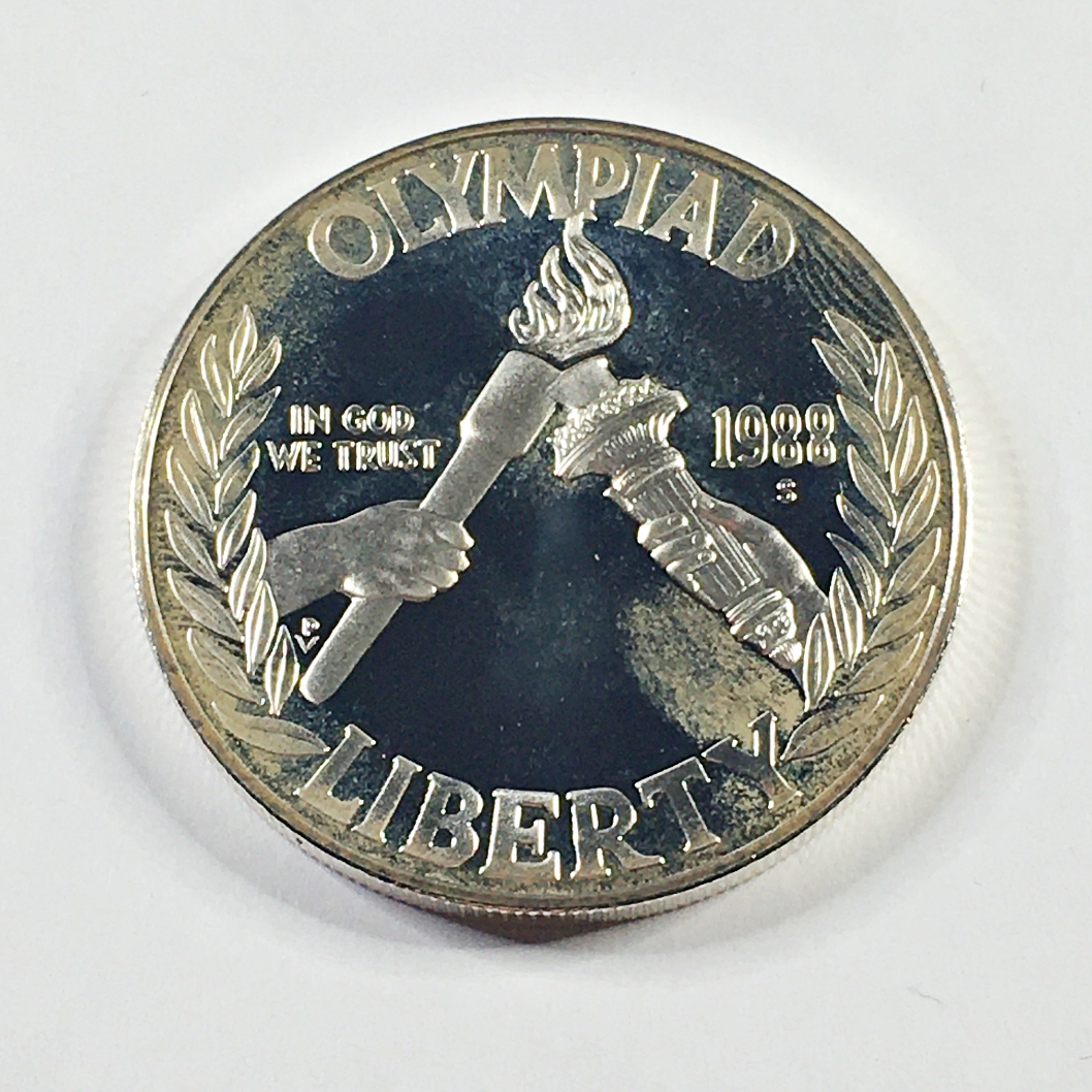 1988-S Proof Seoul Olympiad Commemorative Silver Dollar*Deep Cameo ...