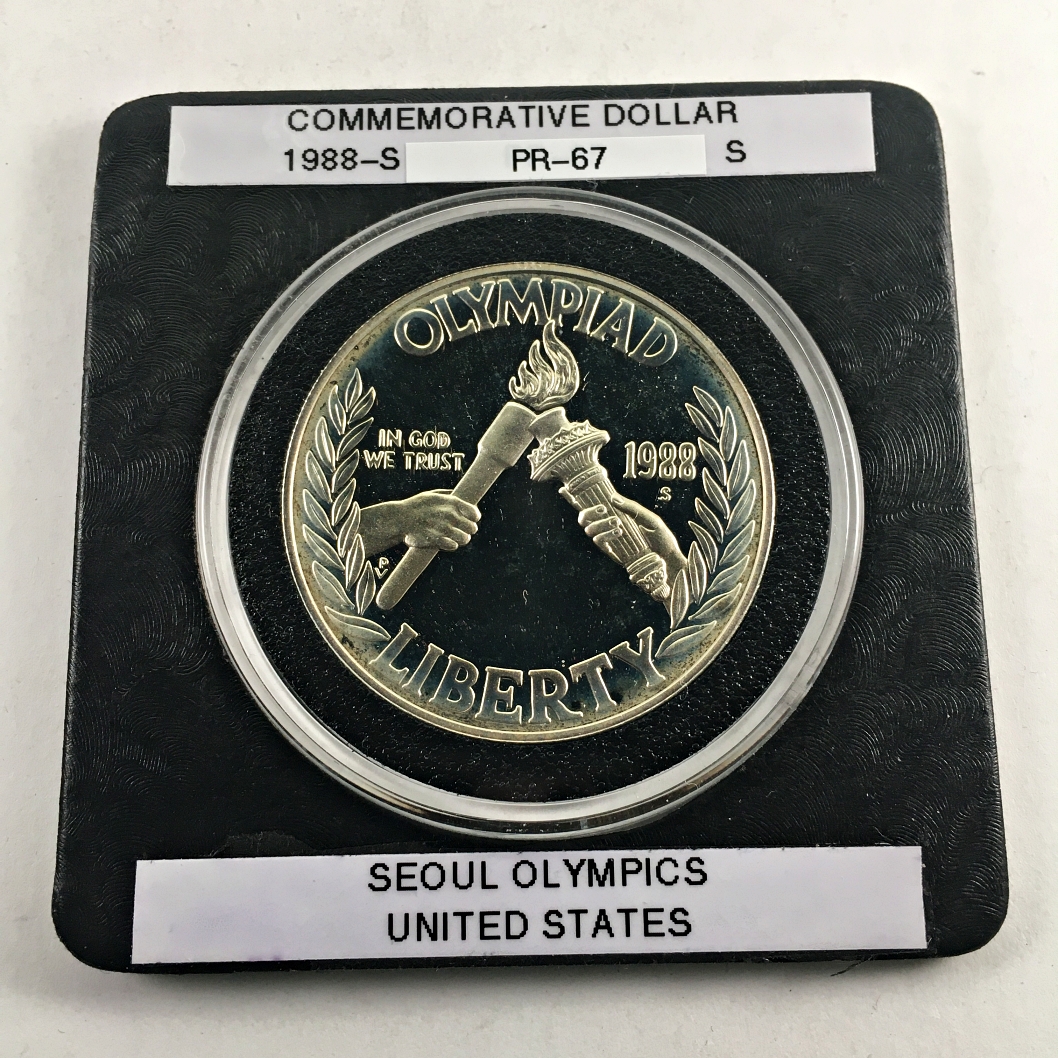 1988-S Seoul Olympics Proof Silver Dollar*Deep Cameo*In Protective ...