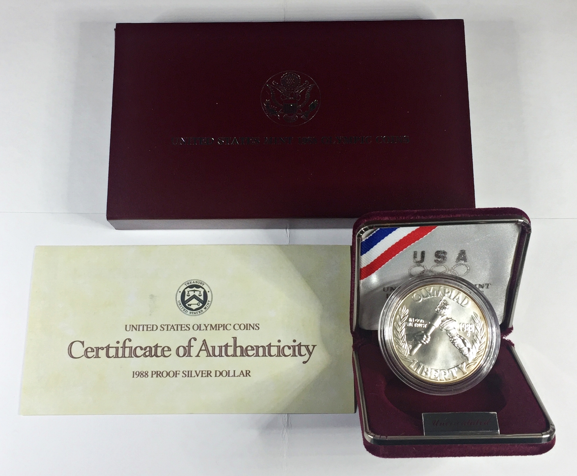 1988-S United States Olympic Commemorative Proof Silver Dollar*In ...