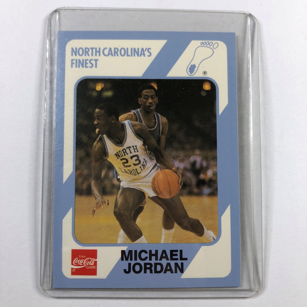 1989 MICHAEL JORDAN Trading Card*Gold Medalist*Heavy Protective Sleeve ...