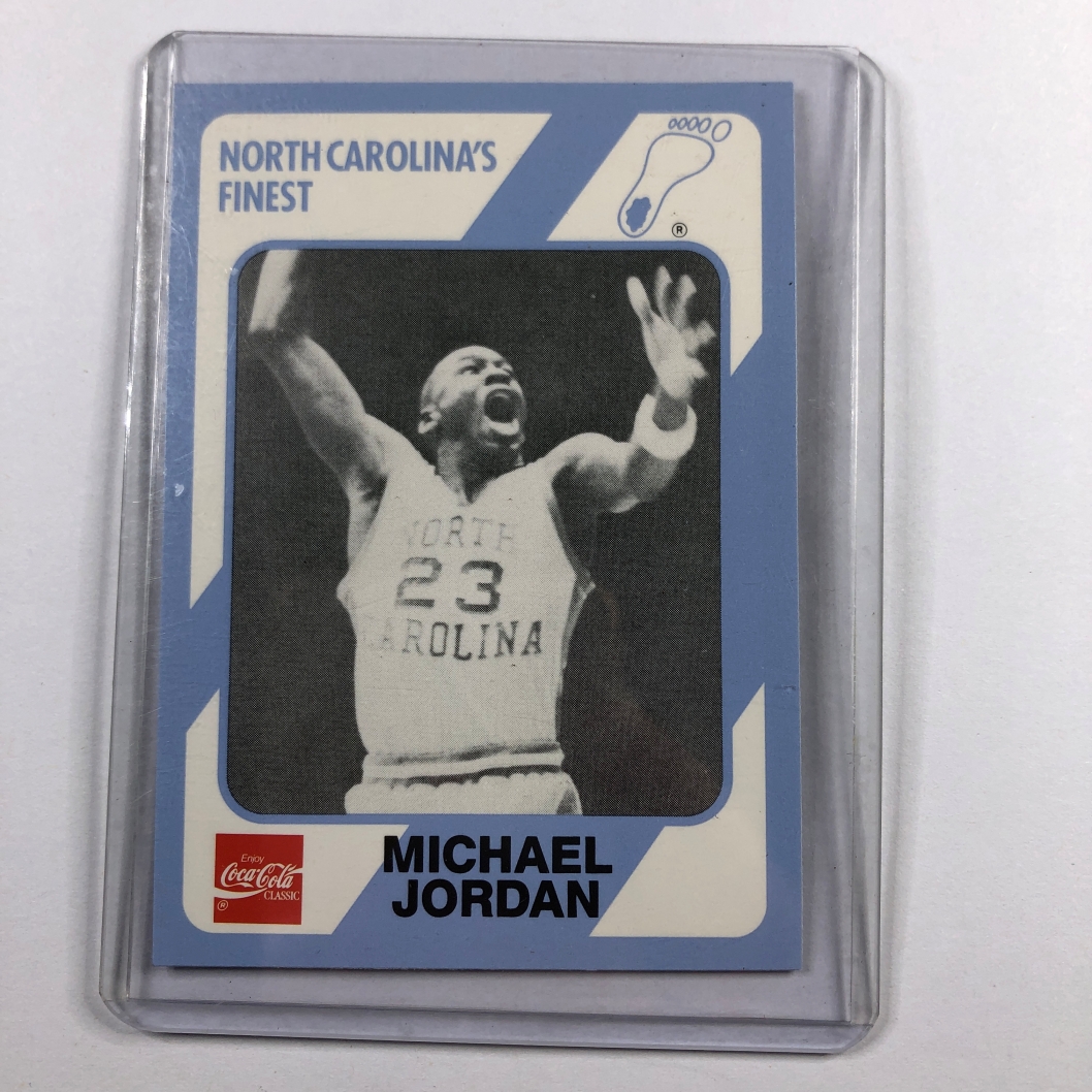 1989 MICHAEL JORDAN Trading Card*North Carolina Guard*Heavy Protective ...