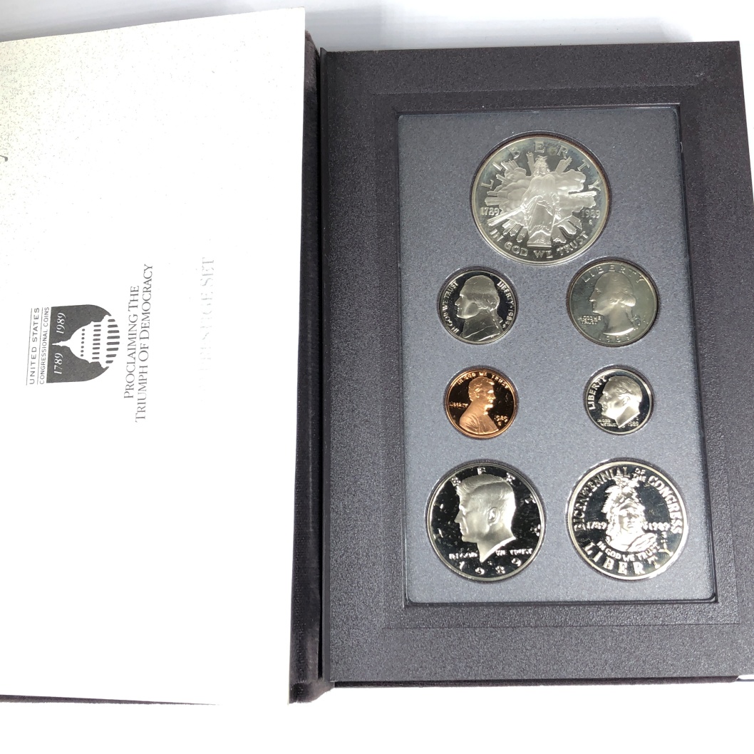 1989 United States Prestige Set*Silver Dollar Commemorates Bicentennial ...