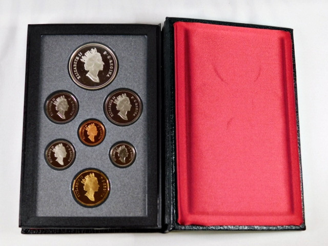 1990 Canada Double Dollar Silver Proof Set w/ Henry Kelsey and Native Americans Commemorative ...