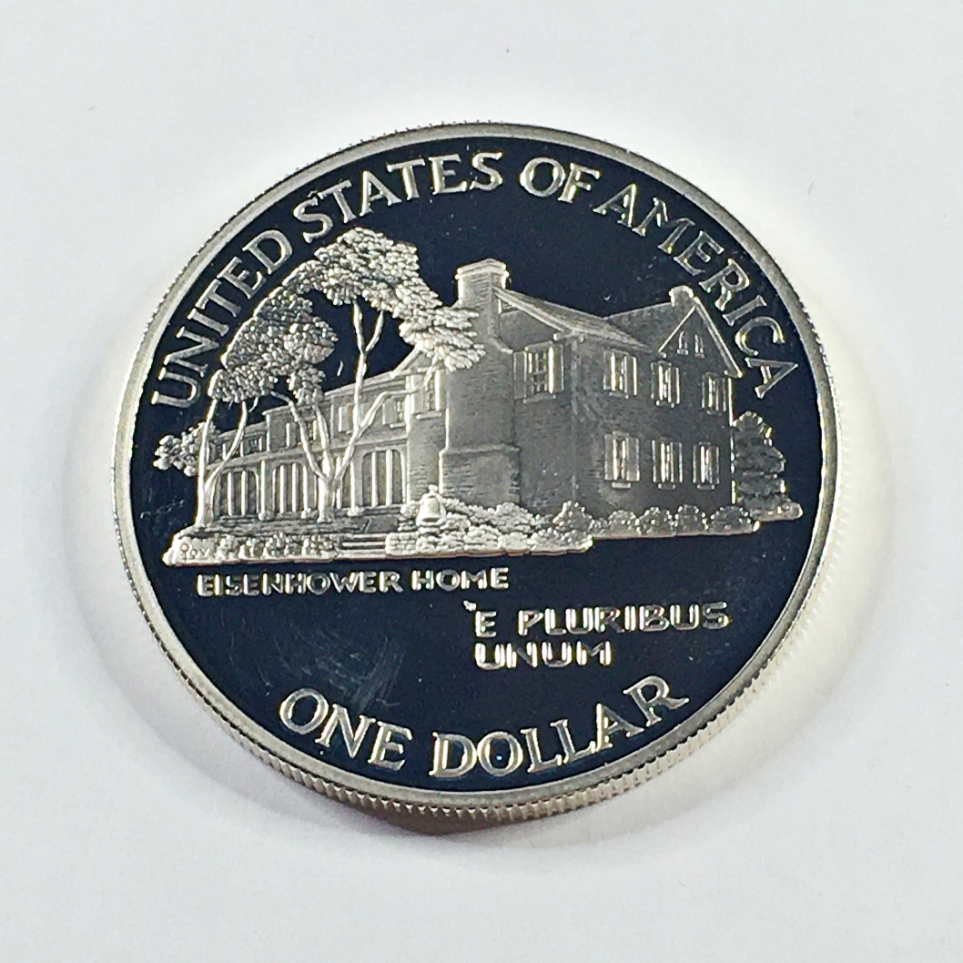 1990-S Proof Eisenhower Centennial Commemorative Silver Dollar*Deep Cameo | Property Room