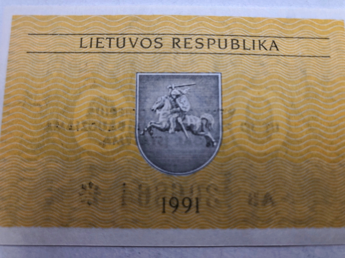 1991 Lithuania 20 Talonas Banknote*Crisp Uncirculated | Property Room