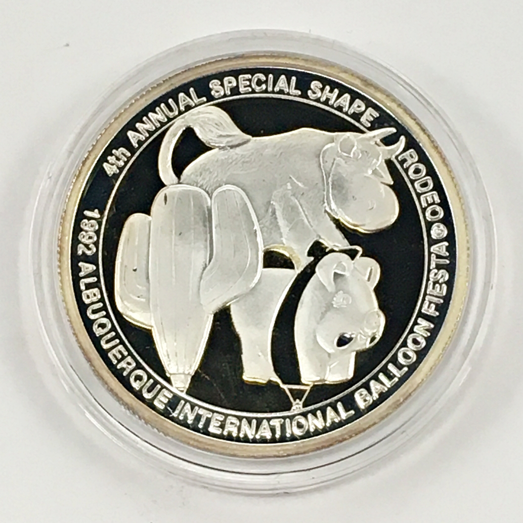 1992 Albuquerque Special Shapes Rodeo Medallion*One Ounce .999 Fine ...