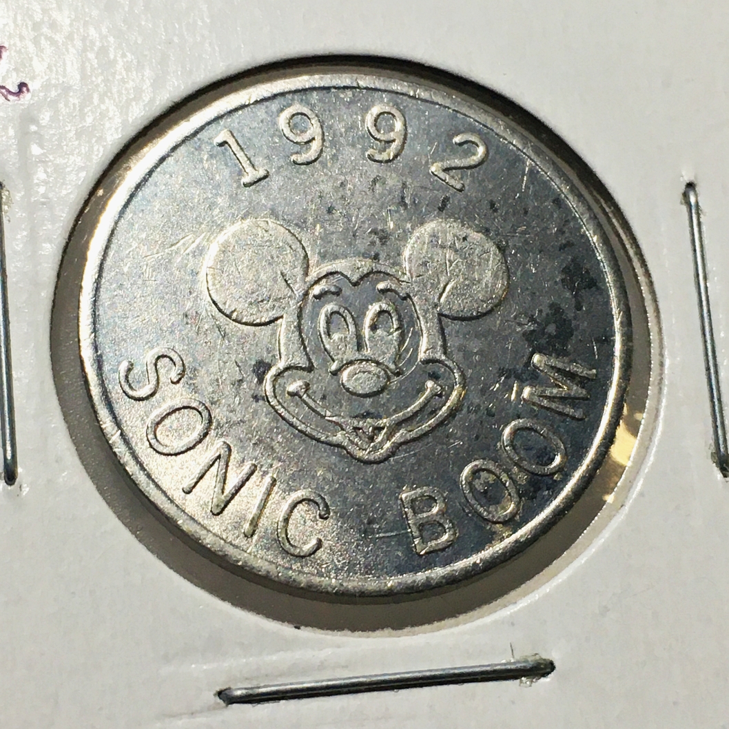1992 Sonic Boom Mickey Mouse Arcade Token*Nickel*22mm | Property Room