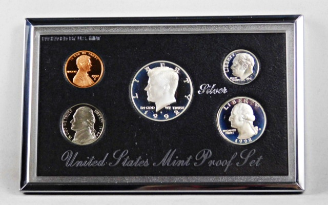 1992 United States Mint Premier Silver Proof Set in Original Mint ...
