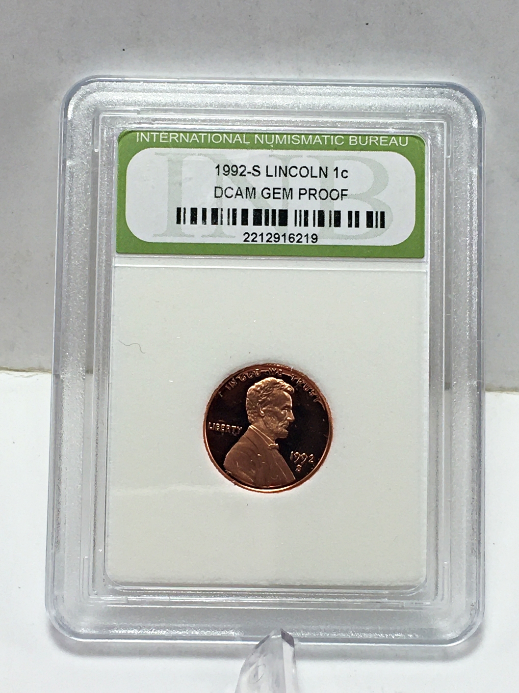 1992-S Proof Lincoln Head Memorial Cent*Graded GEM Proof DCAM by ...