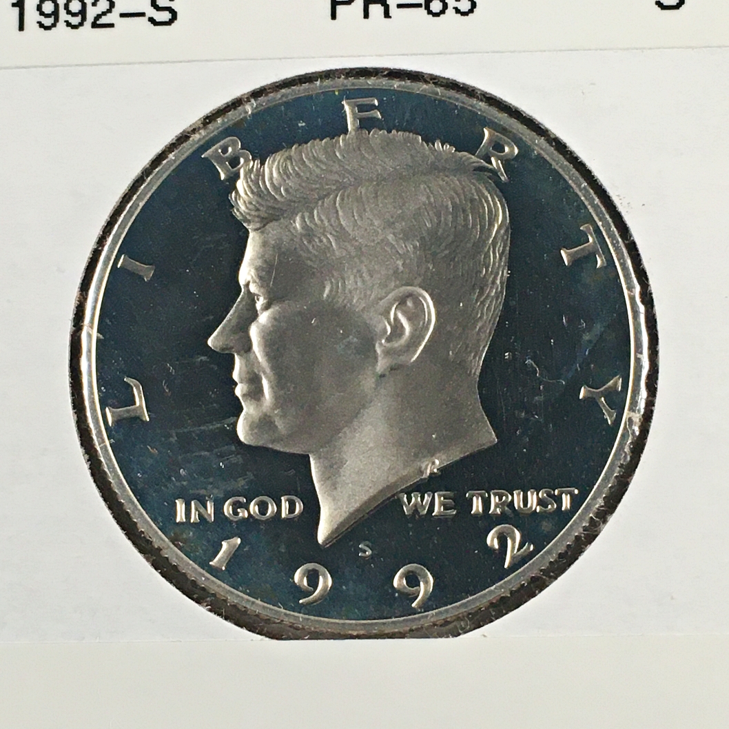 1992-S Proof Silver Kennedy Half Dollar*Deep Cameo | Property Room