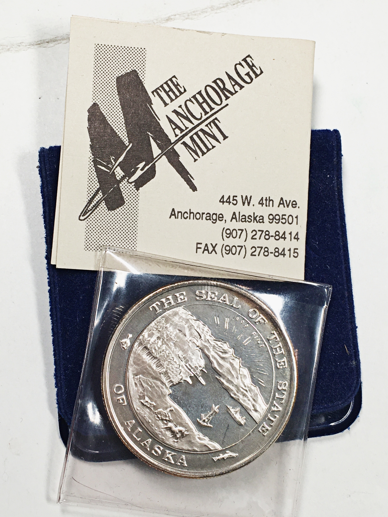 1993 Alaska Fishing Commemorative*One Ounce .999 Fine Proof Silver ...