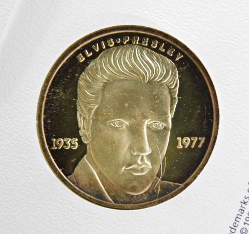 1993 Elvis Presley Commemorative Medallion and Stamp on FDC*In Padded ...