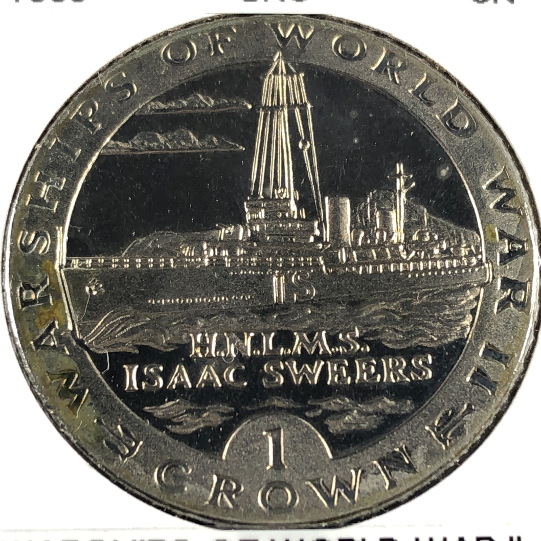 1993 Gibraltar 1 Crown*Warships of the World-HNLMS Isaac Sweers Hood ...
