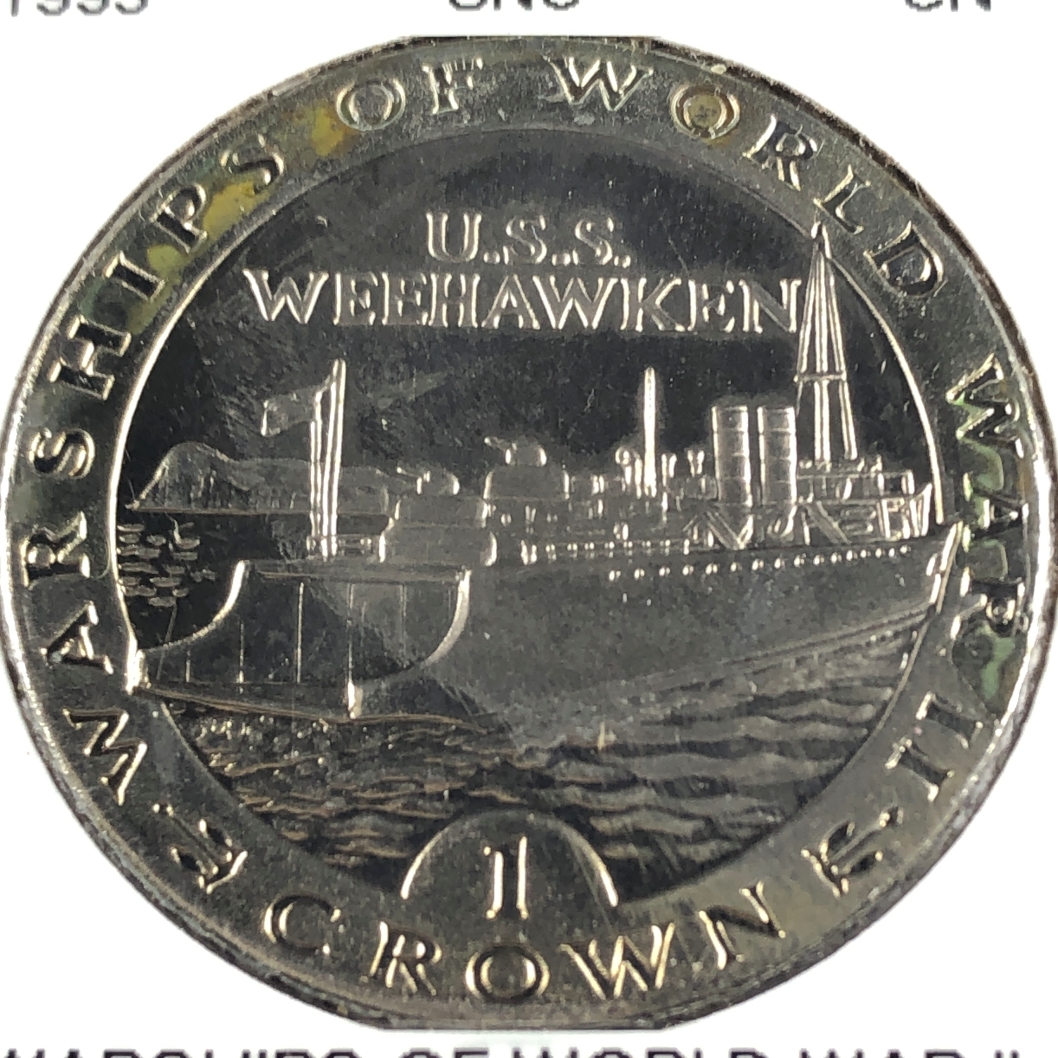 1993 Gibraltar 1 Crown*Warships of the World-USS Weehawken*Uncirculated ...