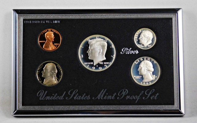 1993 United States Mint Premier Silver Proof Set in Original Mint ...