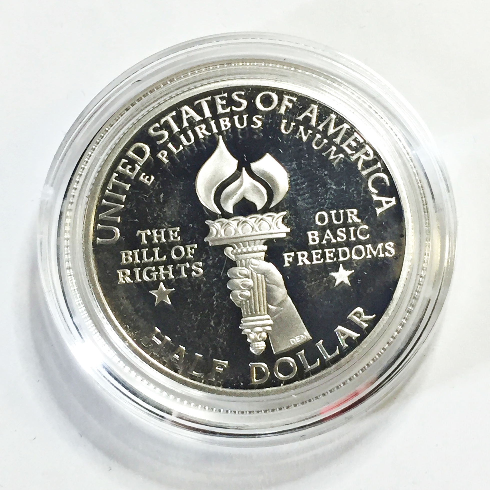 1993-S Proof Bill of Rights/James Madison Commemorative Silver Half ...