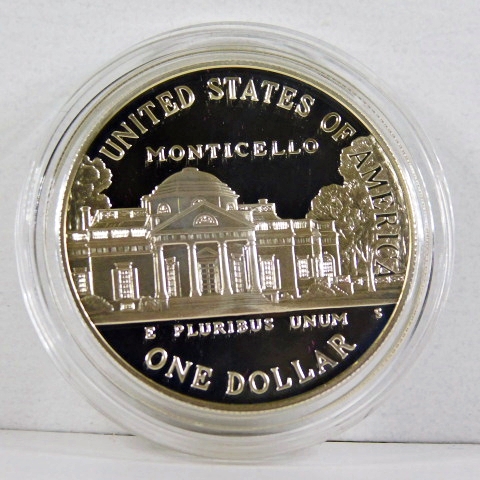 1993-S Thomas Jefferson 250th Anniversary Proof Silver Dollar*Original ...